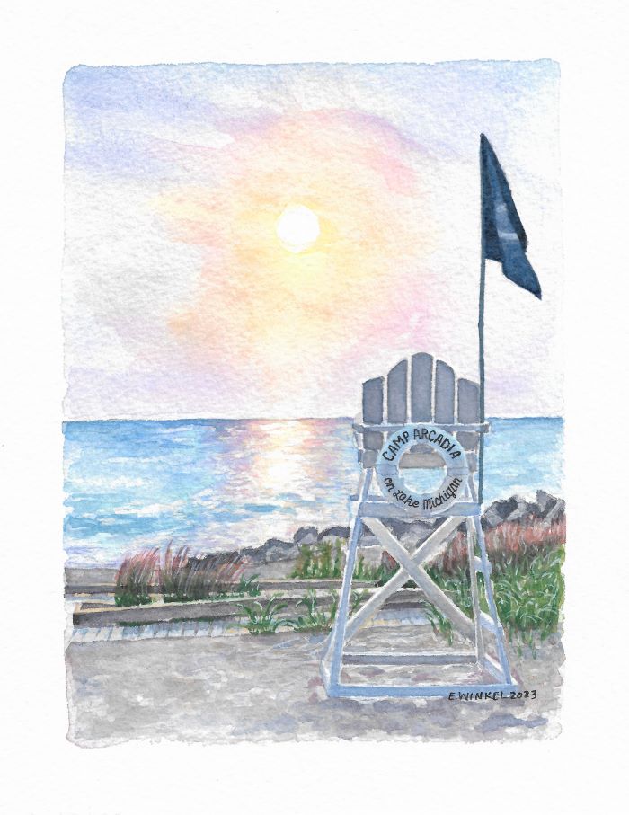 RKD Lifeguard Chair- Greeting Card – EmilyAndra Illustrations